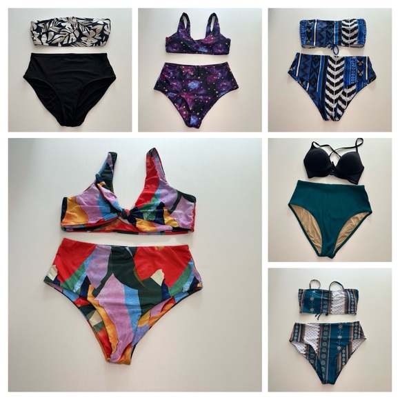Old Navy | Swim | Massive Swim Suit Haul 6 High Waisted Lxl Bikini Swim ...